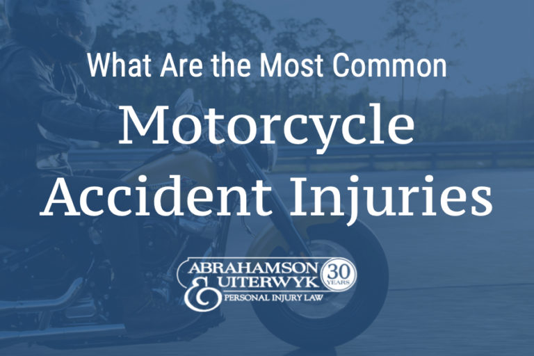 Common Motorcycle Accident Injuries
